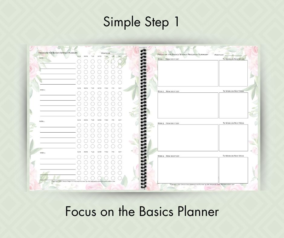 Simple Steps Homeschool Planner Digital Download – You Can Trust Him
