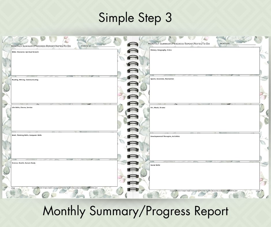Simple Steps Homeschool Planner Digital Download – You Can Trust Him