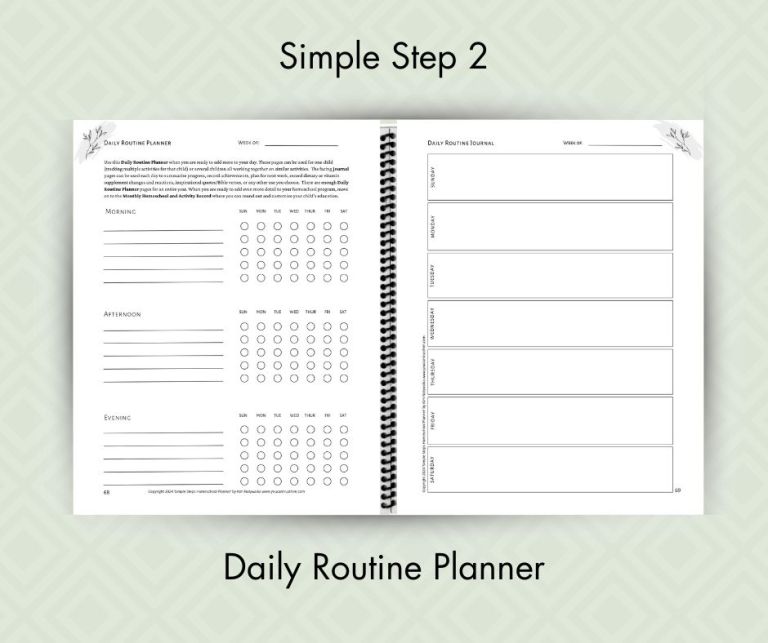 Simple Steps Homeschool Planner – You Can Trust Him