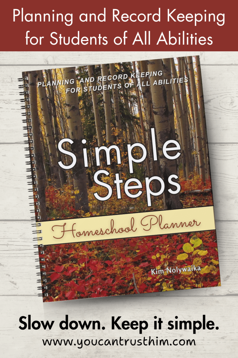 Simple Steps Homeschool Planner – You Can Trust Him